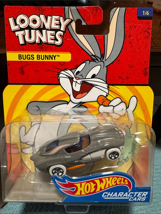 Hot Wheels | Toys | Character Cars Looney Tunes Bugs Bunny Gray Toy Car ...
